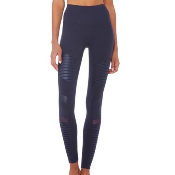 ALO Yoga | Pants & Jumpsuits | Alo Moto Legging High Waist Navy Blue ...